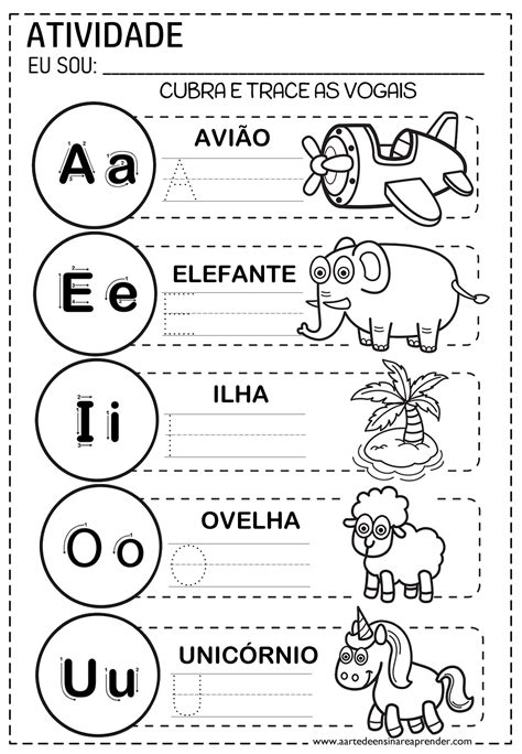 Atividade Pronta Vogais A Arte De Ensinar E Aprender