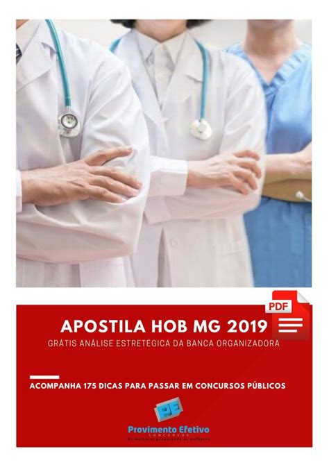 Provimento Efetivo Concursos Apostila ENFERMEIRO HOB MG 2019