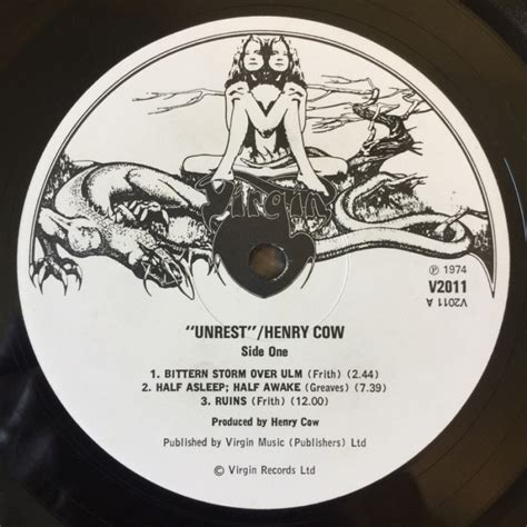 Henry Cow Unrest Lp Buy From Vinylnet