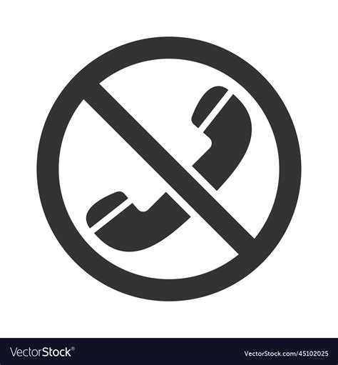 No Call Restriction Icon Royalty Free Vector Image