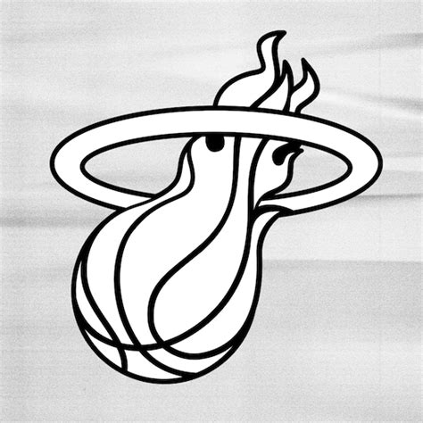 Miami Heat Logo Black And White