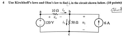 Solved 4 Use Kirchhoffs Laws And Ohm S Law To Find I In The Chegg