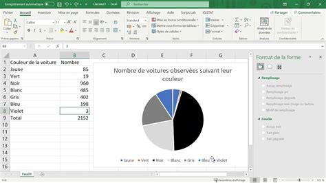 Tracer Un DIAGRAMME CIRCULAIRE Un Camembert Dans Excel Stats Bac
