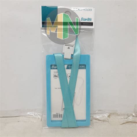 Jual ID Card Holder Name Tag Lanyard Portrait 54x90mm Bantex 8865