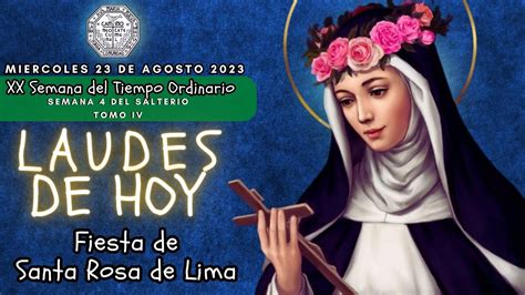 Laudes Del Dia De Hoy Miercoles De Agosto Camino