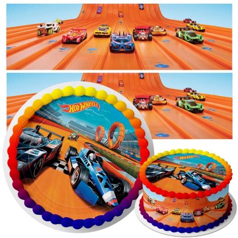 OPŁATEK NA TORT HOT WHEELS DWA OBWODY TEKST 11790078481 Allegro pl