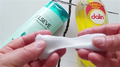 TUTKALSIZ BORAKSIZ KOLAY SLIME SLAYM YA ELSEVE Şampuan ve DALİN İLE