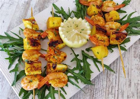 Brochettes de crevettes épicées à lananas de hervouet veronique Cookpad