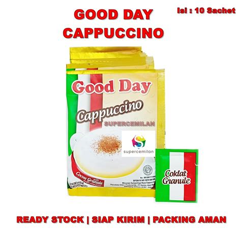 Good Day Cappuccino With Cocoa Granule Isi 10 Pcs Kopi Enak