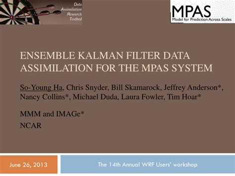ppt ensemble kalman filter data assimilation for the mpas system powerpoint presentation id