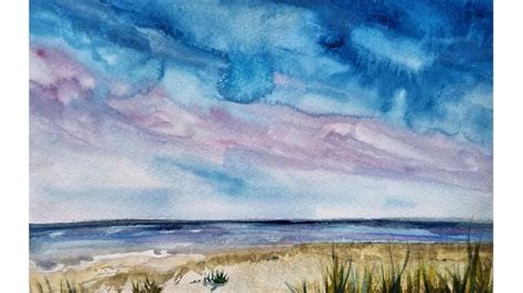 Peindre un paysage marin à la gouache facilement démonstration débutant