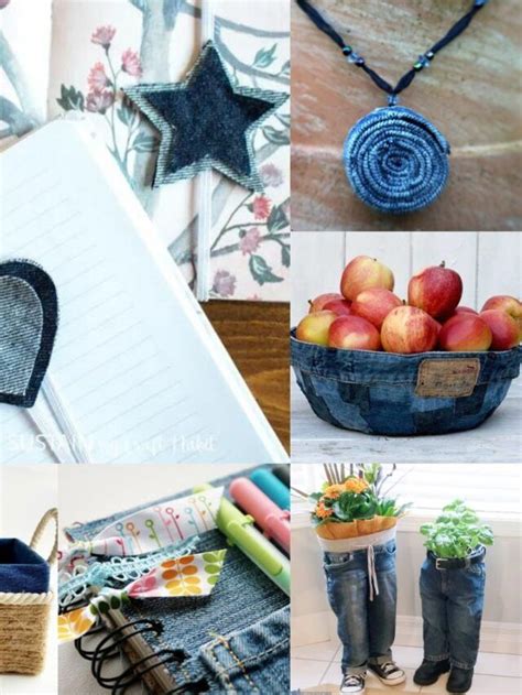 20 No Sew Ways To Upcycle Old Jeans Diy Jeans Upcycle Upcycled Denim
