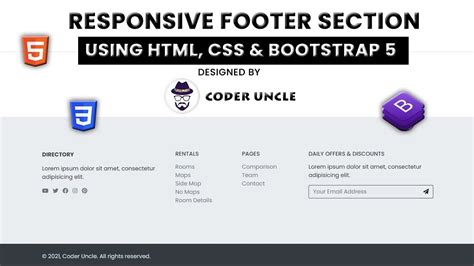 responsive footer ui design using bootstrap by code education hot sex picture