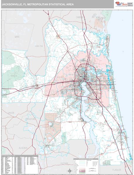 Jacksonville Area Zip Code Map