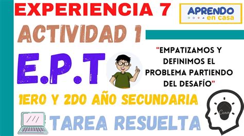 Y Ept Empatizamos Y Definimos El Problema Partiendo Del Desaf O