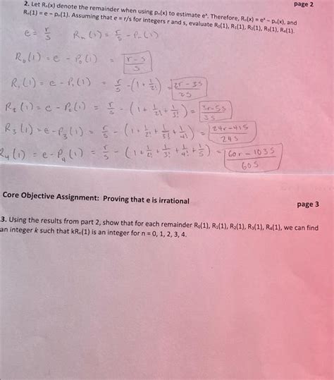 solved 2 let rn x denote the remainder when using pn x to