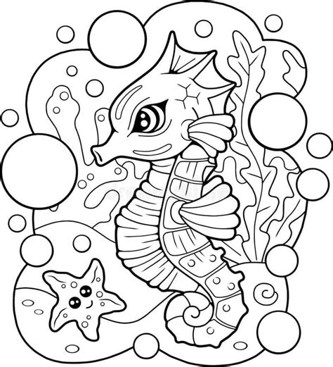 Cavalo Marinho Divertido Para Colorir Imprimir E Desenhar Colorir Me