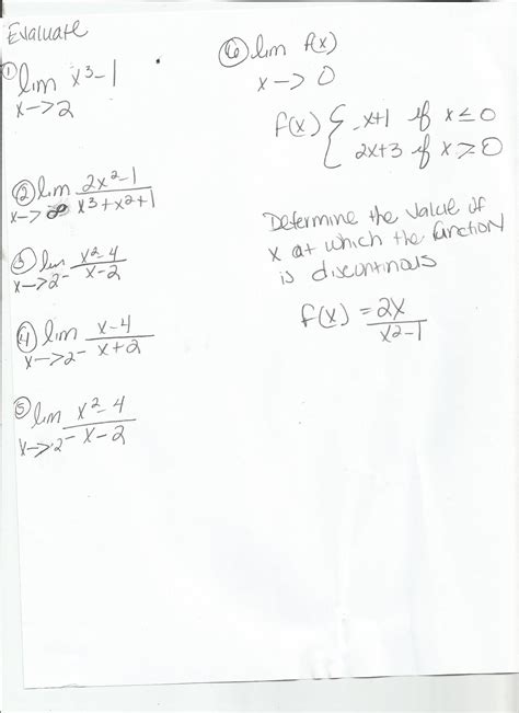 solved evaluate determine the value of x at which the