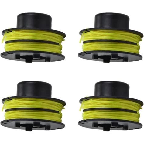 Lot de 4 bobines de fil pour débroussailleuse RYOBI RAC118 RLT3525S 1 2
