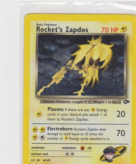 Buy Rocket S Zapdos Holo Rare Unlimited Edition Online At