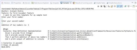 how to write cucumber script and its step definition with java inviul