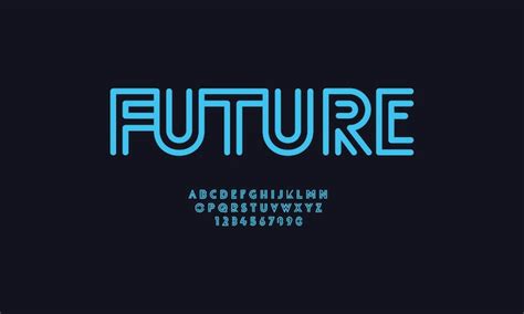 Lettres De L Alphabet De Police Futuriste Police Et Alphabet De L