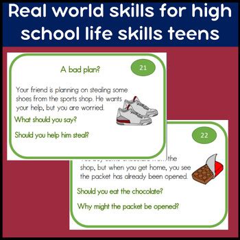 Life Skills Problem Solving Task Cards With Community Scenarios Tpt