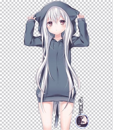 Anime kawaii dibujo gato niña chibi auriculares rojos cg