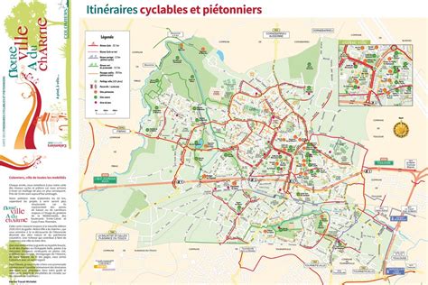 La carte des itinéraires cyclables et piétonniers de Colomiers imapping