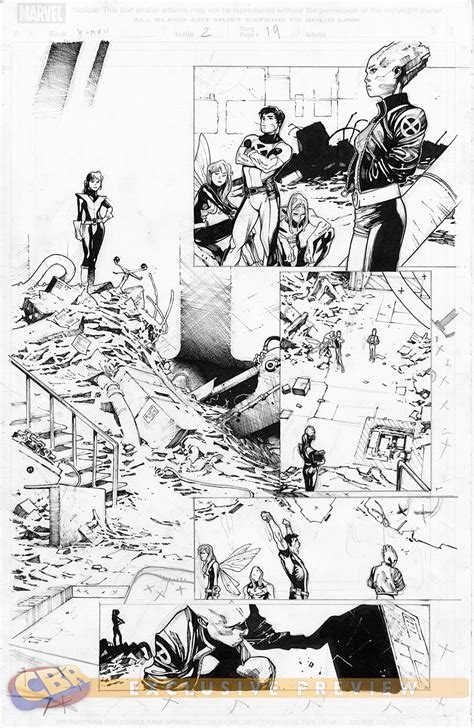 Olivier Coipel X Men Graphic Novel Art Comic Book Layout Comic Art