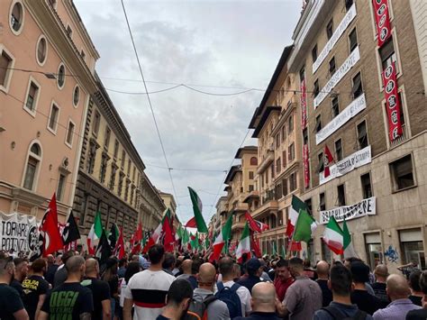 A Roma La Manifestazione Di Casapound Contro Il Governo Draghi