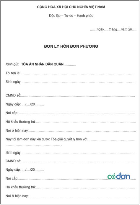 Bộ sưu tập 99 mẫu đơn xin ly hôn mới nhất ấn tượng nhất Wikipedia