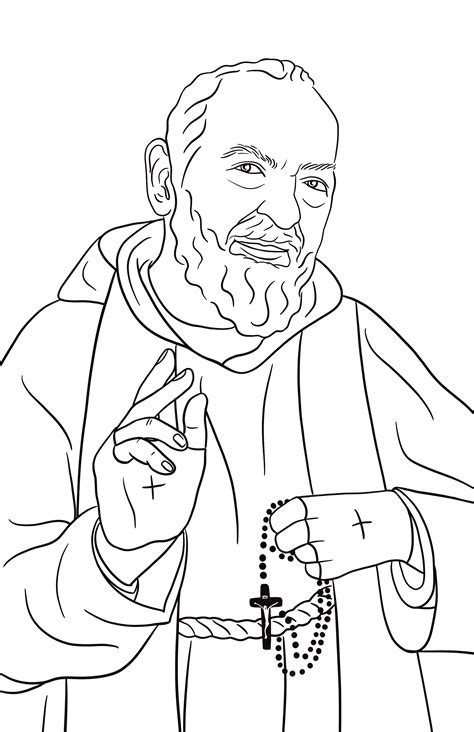 Desenho De Padre Pio Para Colorir Desenhos Para Colorir E Imprimir