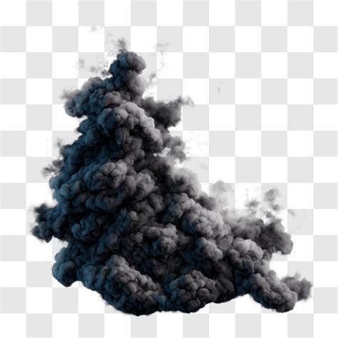 Descarga Nube de Humo Negro Abstracta Flotando en el Aire PNG En Línea