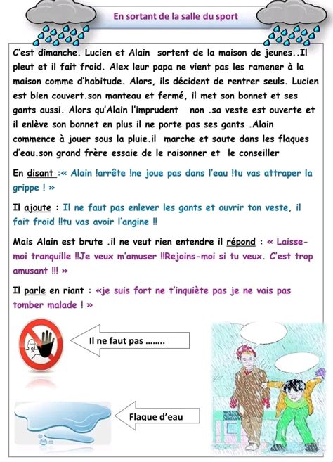 قسم السنة الرابعة ابتدائي Français 4ème année module 5 Expression orale