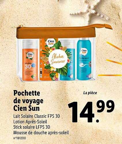 Promo Pochette De Voyage Cien Sun Chez Lidl Icatalogue Fr