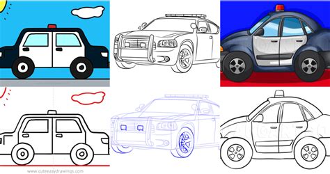 25 Easy Police Car Drawing Ideas Draw A Police Car