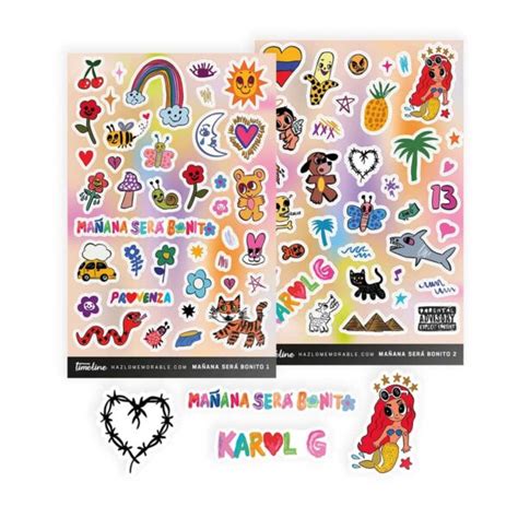 Set Ma Ana Ser Bonito Stickers Karol G Timeline Hazlo Memorable