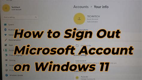 How To Sign Out Microsoft Account On Windows Youtube