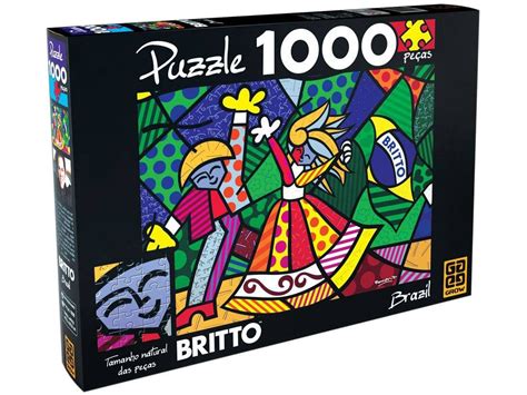 Quebra Cabeça Romero Britto 1000 Peças Grow Quebra Cabeça Magazine