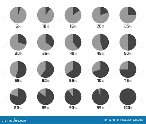 Conjunto De Iconos De Gr Fico Circular Ilustraci N Del Vector