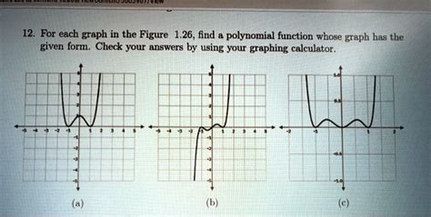 solved 12 for each graph in the figure 26 find polynomial function whose graph has the given