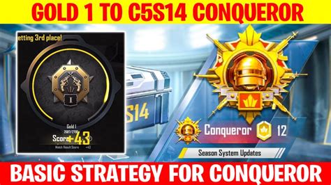 Day 1 Gold 1 To C5S14 Conqueror Solo Conqueror Rank Push Tips