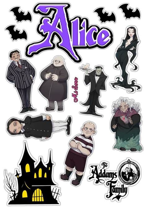 Topo de Bolo Wandinha para editar e imprimir grátis Festa Free em