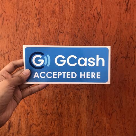 Gcash Accepted Here Sign Sticker Signage Board WATERPROOF Shopee