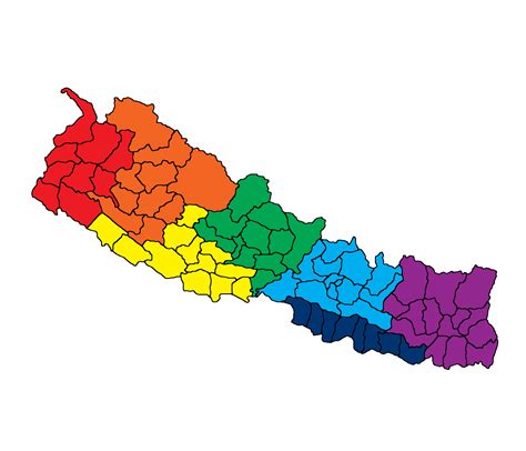 Nepal Map With Seven Province Clipart Nepal