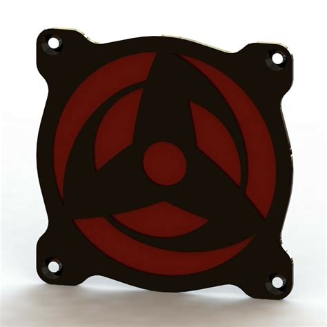 Free STL File KAKASHI MANGEKYO SHARINGAN FAN GRILL 120MM 3D Printable