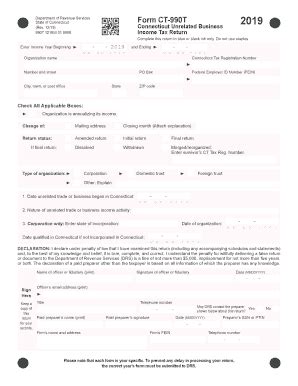 CT DRS CT 990T 2019 Fill Out Tax Template Online