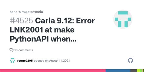 carla 9 12 error lnk2001 at make pythonapi when building osm2odr · issue 4525 · carla