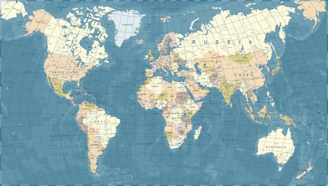 Mapa Political World Map Vintage Style Mapas De Ciudades Y Mapas